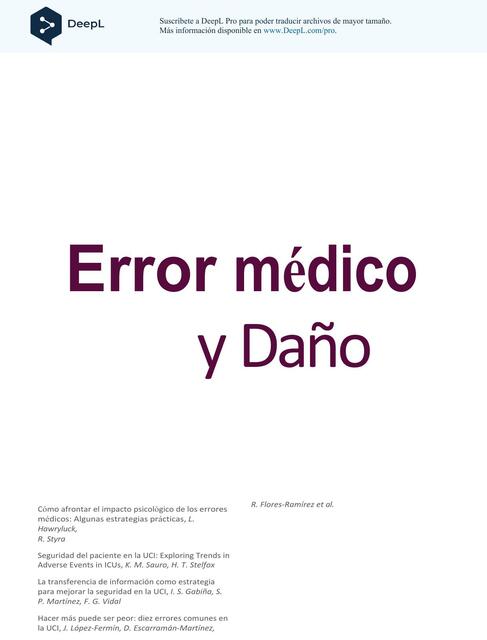 Error medico y daño | oscar ramirez | uDocz