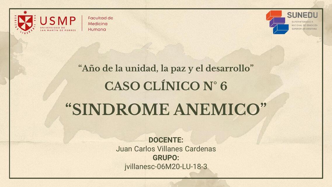 CASO CLÍNICO S6: Síndrome anémico | Amenra | uDocz