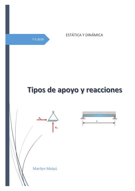 ejemplos de tipos de apoyos y reacciones | Maly M | uDocz