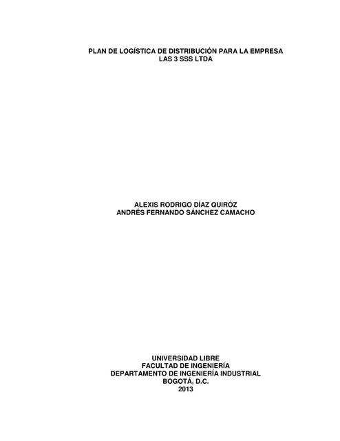 Plan de logística de distribución | Todo de Administración Empresas | uDocz