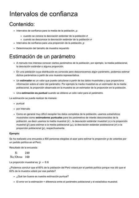 Intervalos de Confianza | Angie Gabriela Hurtado Mayhua | uDocz