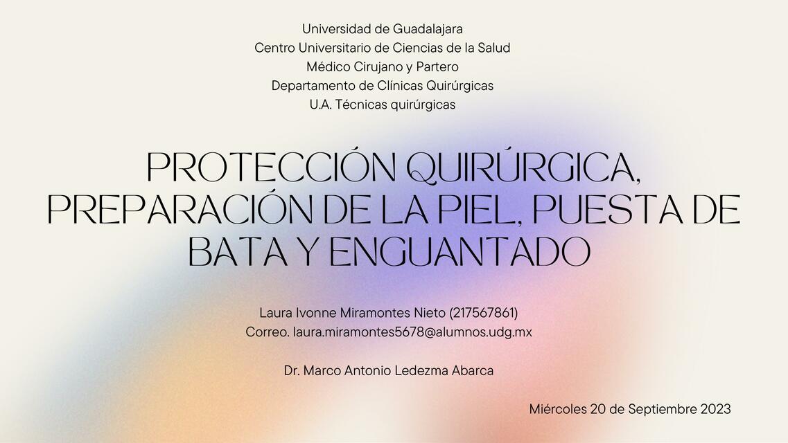 EPP lavado quirúrgico piel y bataguantes | LAURA IVONNE MIRAMONTES ...