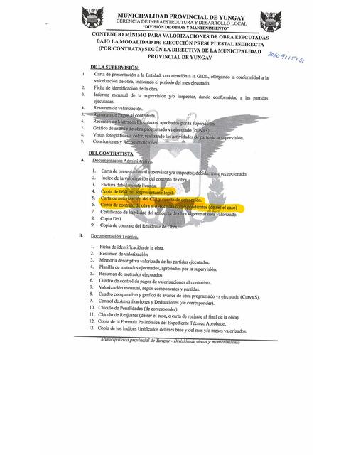 REQUISITO PARA PRESENTAR VALORIZAION | ROMAN MARCELINO QUENHUA ALONZO ...