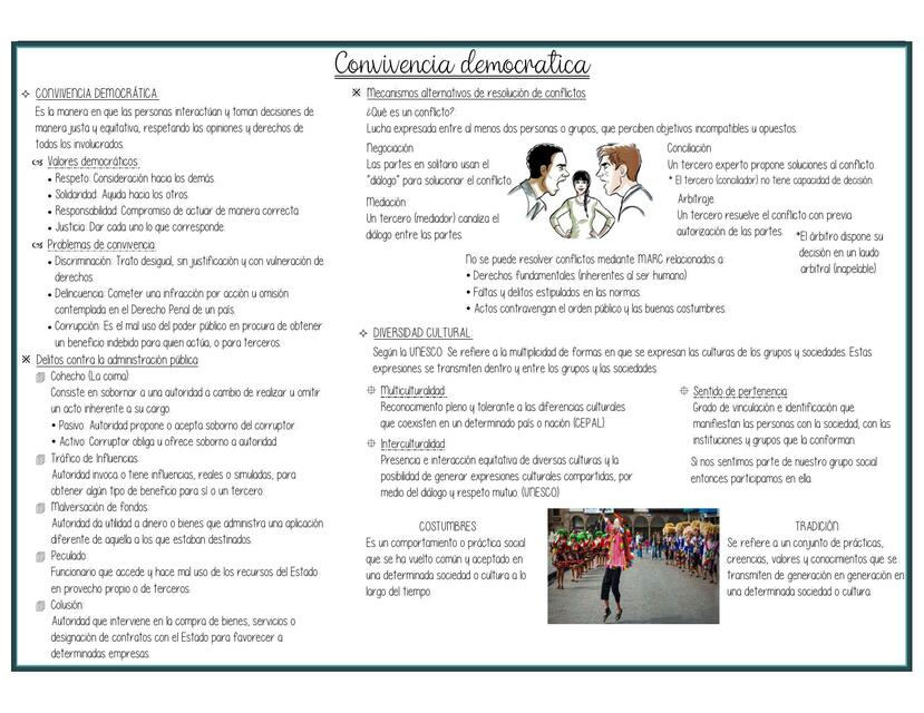 Convivencia democrática | Study_notes 🌷 | uDocz