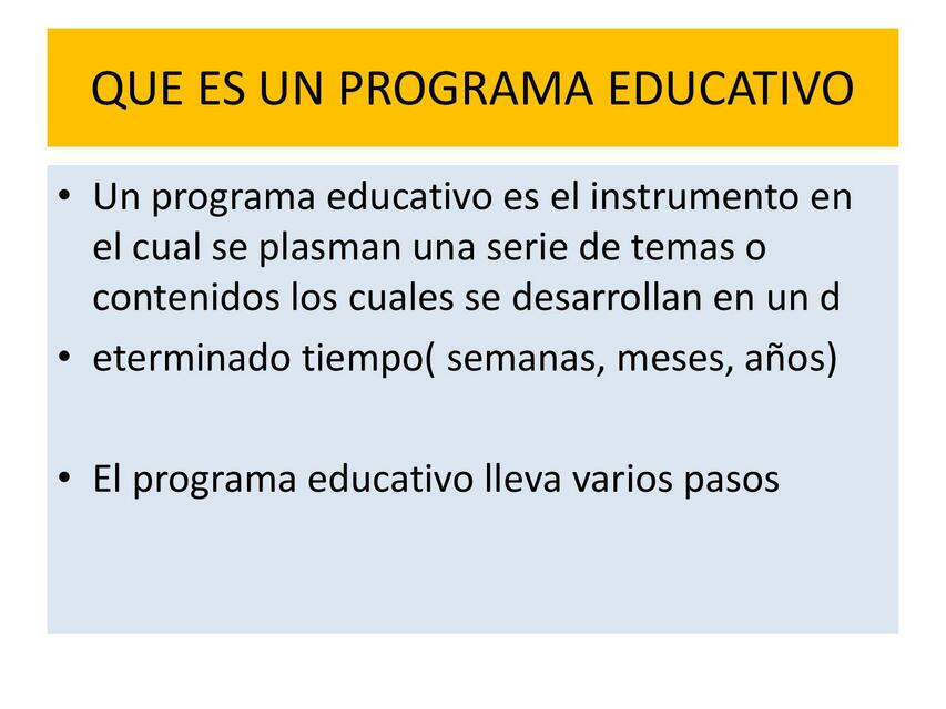 Programa educativo | Andres Manayay | uDocz