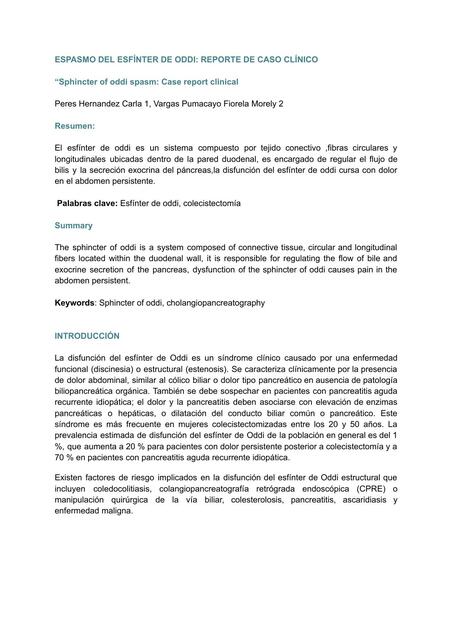 Esfínter De Oddi