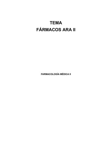 FÁRMACOS ARA II | @CUIDADO.MEDICO | uDocz