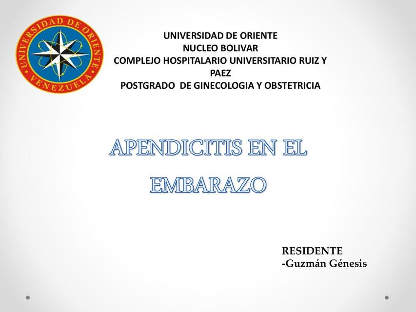 Apendicitis en el Embarazo | Genesis Guzman | uDocz
