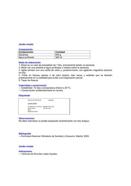 Jarabe Simple | Monse Gauto | uDocz