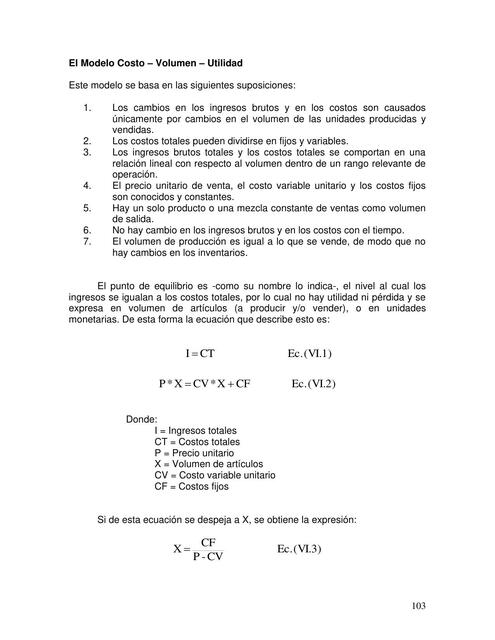 Modelo de costo utilidad | Contabilidad e impuestos | uDocz
