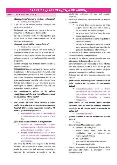 DATOS CLASE PRACTICA CARDIOVASCULAR DR ANDRIC | Viviana Lopez Miranda ...