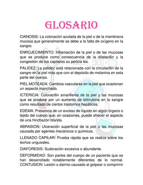 Glosario | Yuri Shinoda | uDocz