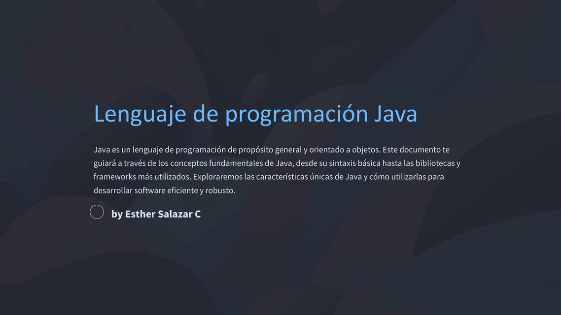 Lenguaje De Programación Java