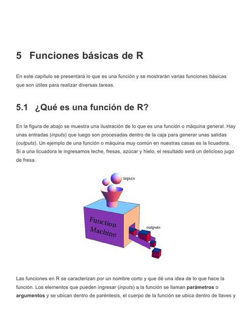 Funciones Básicas de R Manual de R | Apuntes Informática | uDocz