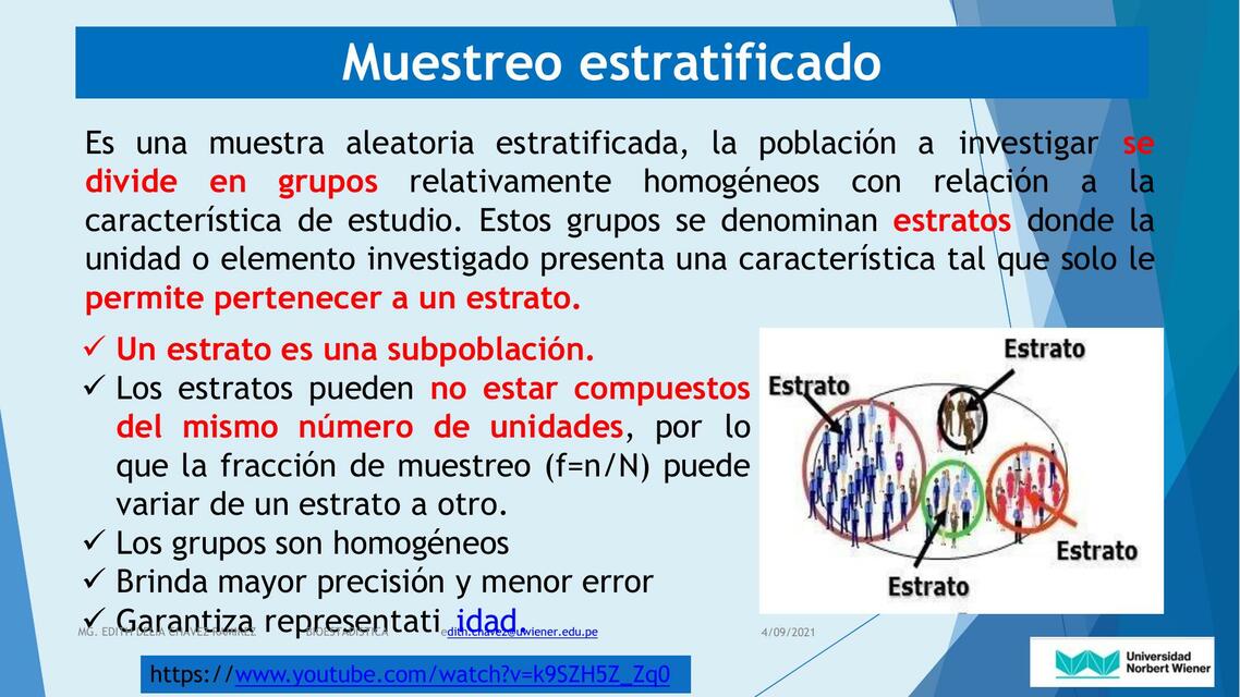 Muestreo estratificado | Erica AF | uDocz