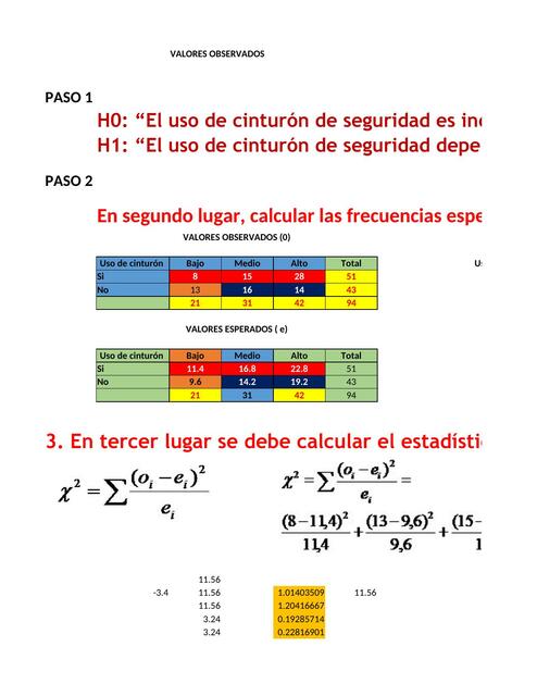 Chi cuadrado ejercicios | Erica AF | uDocz