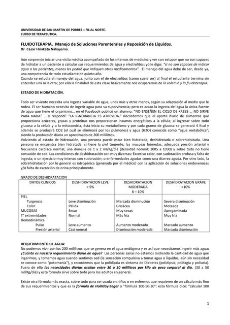 FLUIDOTERAPIA - USMP | Tiroxina Med | uDocz