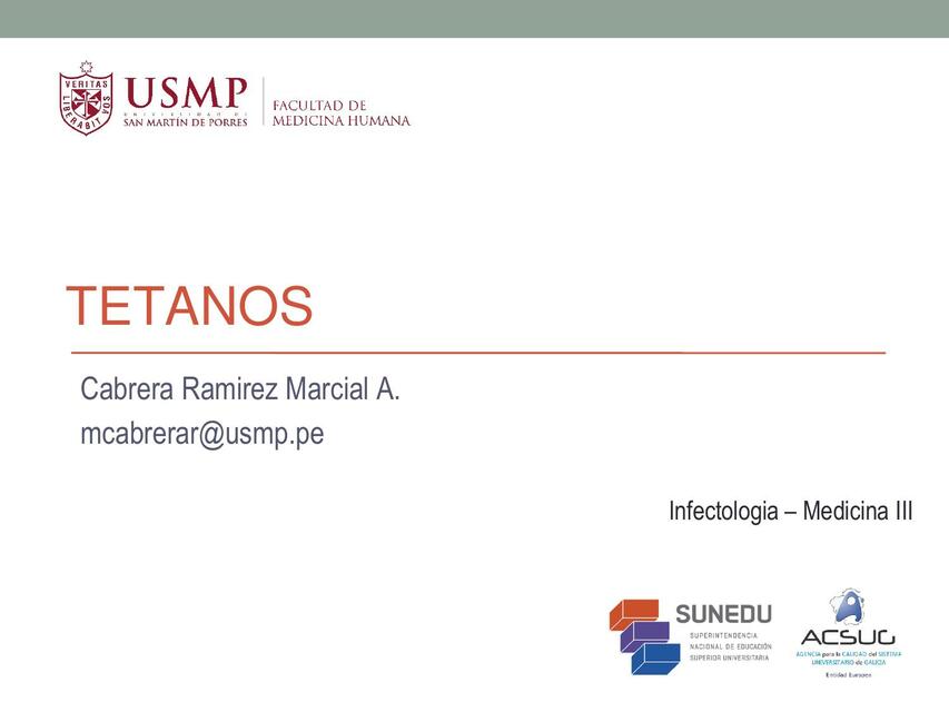 Flashcards de Tétanos | Por Dionisia Guevara | uDocz