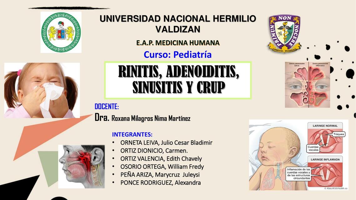 Rinitis, Adenoiditis, Sinusitis y CRUP | Mary | uDocz
