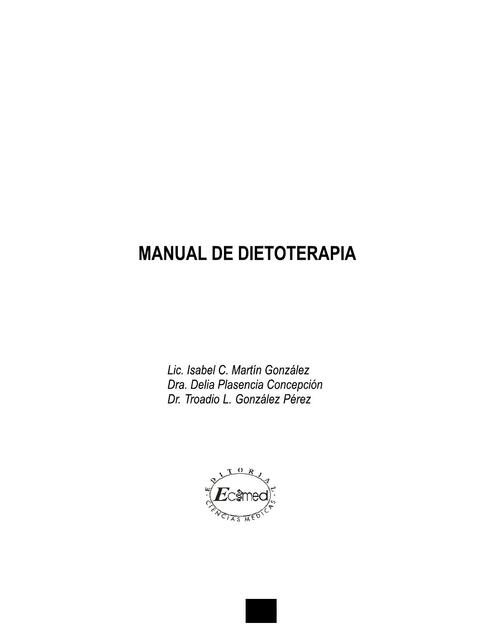 Manual de dietoterapia | Nutrición y alimentación sana y agricultura | uDocz