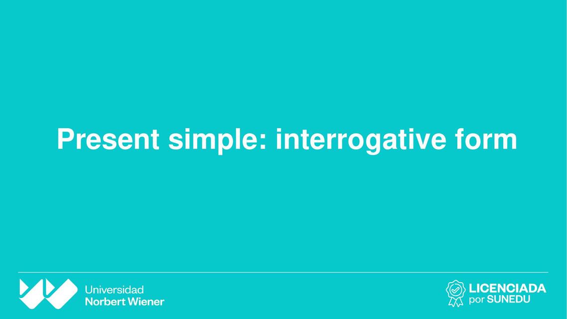 Present simple: interrogative form | Erica AF | uDocz