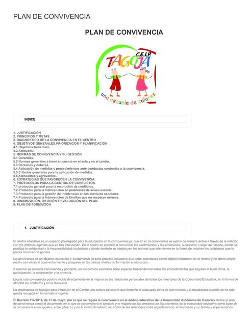 Aplicación de un programa de actividades para desarrollar la Convivencia escolar | uDocz