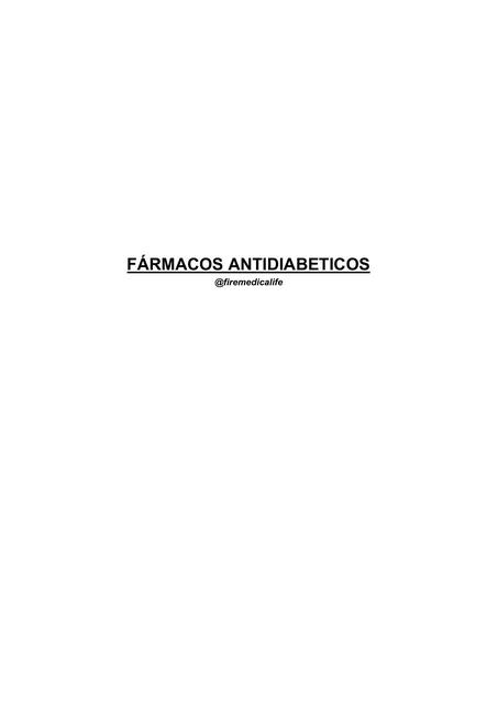 FÁRMACOS ANTIDIABETICOS | drs.inmunoglobulinas | uDocz