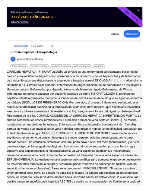 Cirrosis | Duberly alfonso Tomapasca Ramírez | uDocz