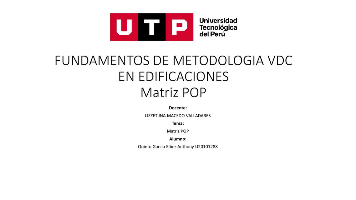 Matriz POP | Elber Quinto | uDocz