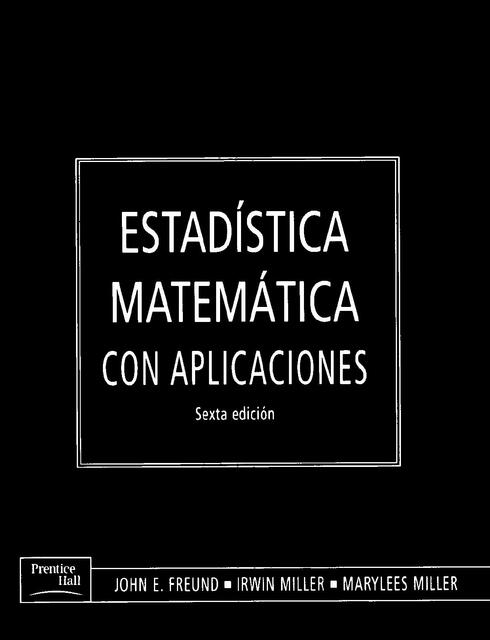 Estadística Matemática con Aplicaciones | Estadística e informática | uDocz