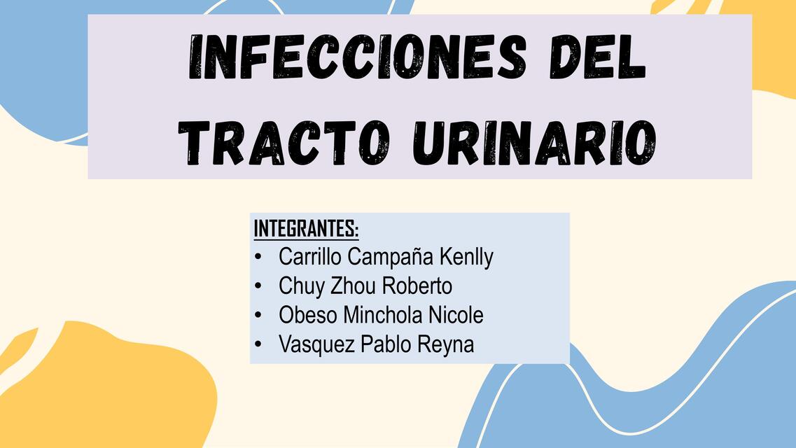 Infecciones del tracto urinario | Reyna Giovanna Vasquez Pablo | uDocz