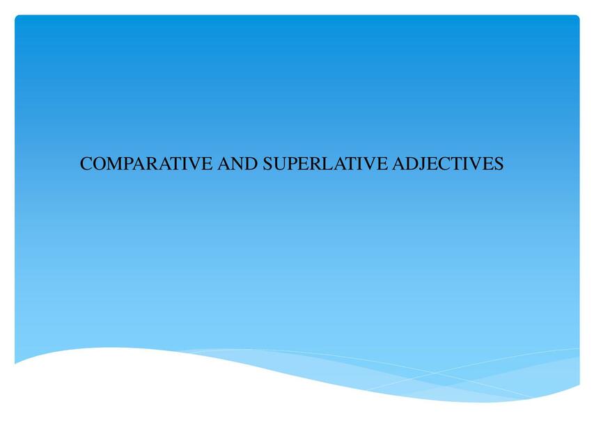 Flashcards de Comparative and Superlative Adjectives | Por Papas Fritas ...