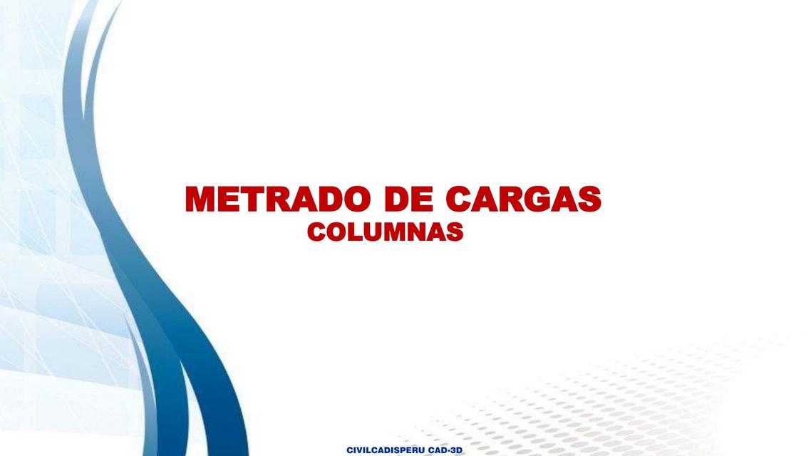 METRADO DE CARGAS DE COLUMNAS | Vidal Sebastian | uDocz
