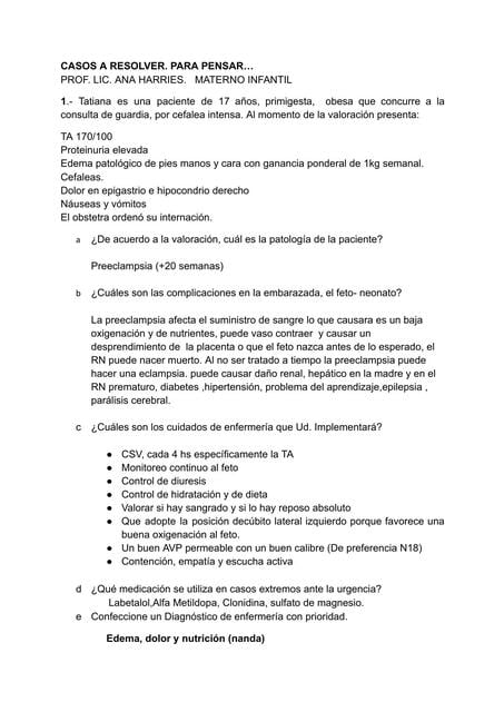 Casos a resolver para pensar | Vivian Sosa | uDocz