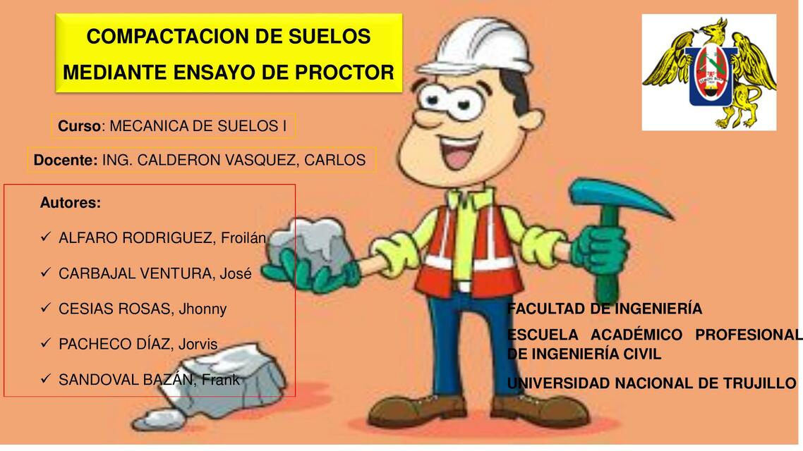 Compactación de suelos mediante esnayo de proctor | Jorvis Marino ...