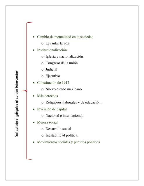 Del estado oligárquico al estado interventor. | Nataly Alfaro | uDocz