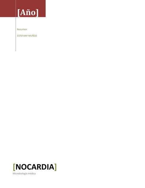 Nocardia (bacilo gram positivo) | Resúmenes Medicina | uDocz