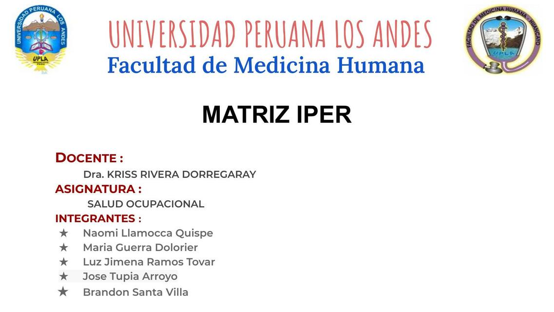 MATRIZ IPER | Mishelle Chavez | uDocz