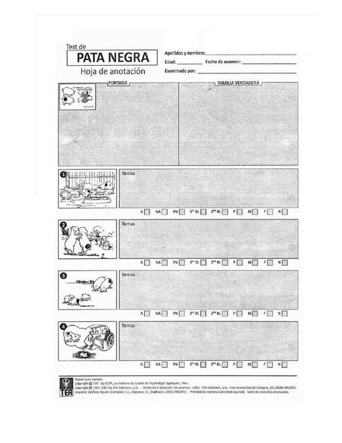 Protocolo de Test de Pata Negra | Johani Martinez | uDocz