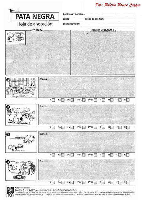 Test de pata negra | Johani Martinez | uDocz