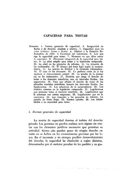 Capacidad para testar | Universo Jurídico | uDocz