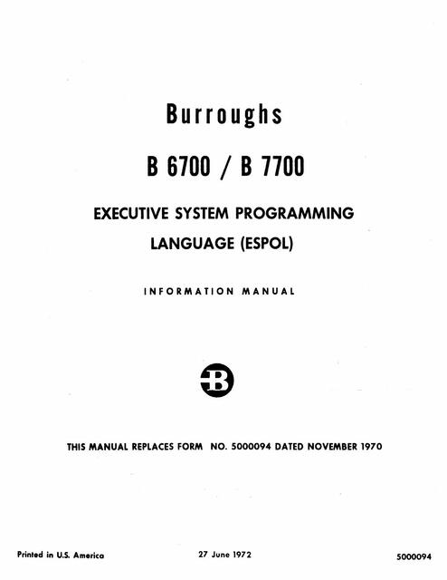 Espol Programming Language Manual (1972) | HackerNews | uDocz