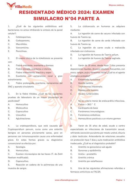 SIMULACROS Villamedic RM 2024 | uDocz