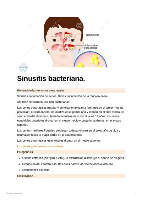 Sinusitis bacteriana | Sabrina Sutfin | uDocz