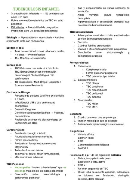 Tuberculosis infantil | Jesseli Toledo Peña | uDocz