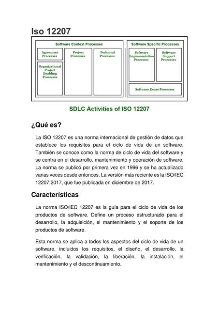 Iso 12207 | Ingeniería de Software | uDocz