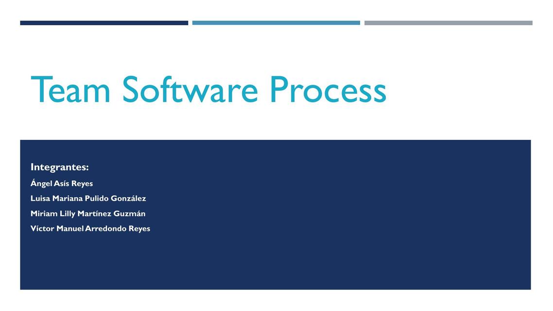 Team Software Process | Ingeniería de Software | uDocz Team Software Process | Ingeniería de Software | uDocz