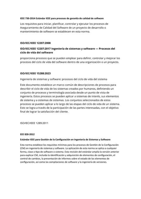 IEEE 730-2014 Estándar IEEE para procesos de garantía de calidad de ...