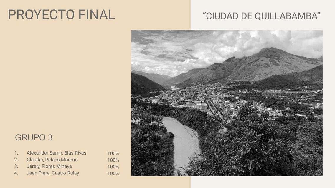 PROYECTO FINAL - “CIUDAD DE QUILLABAMBA” | Samir Blas. art | uDocz