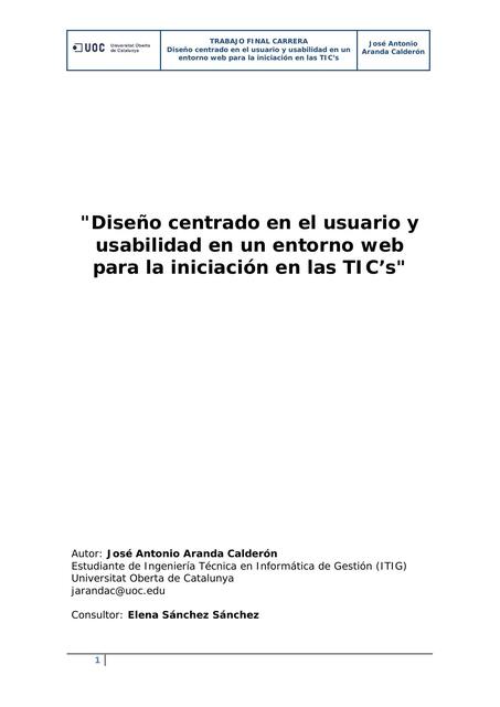 Diseño centrado en el usuario y usabilidad en un entorno web para la ...